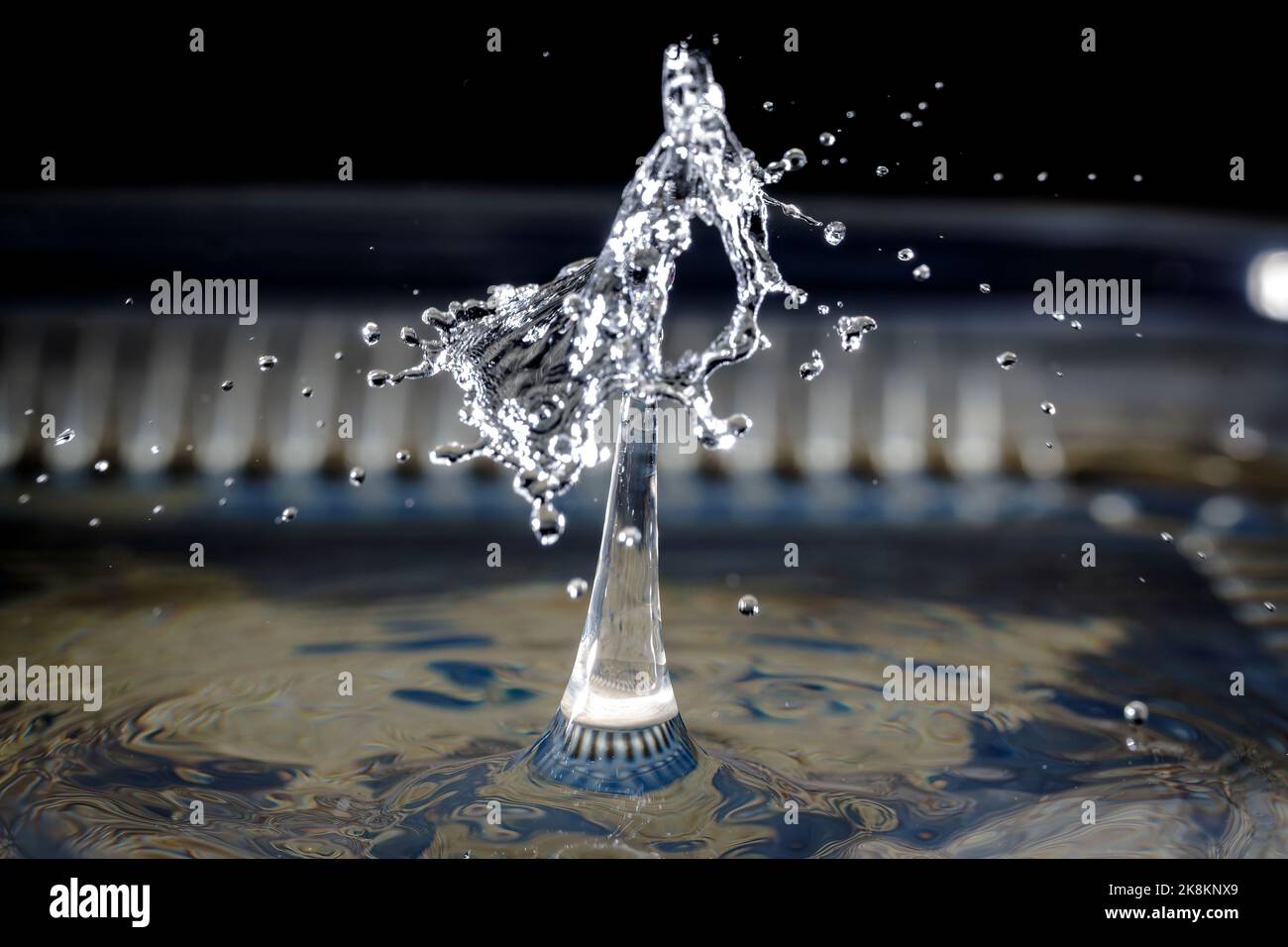 A wet transparent water splashing wallpaper Stock Photo - Alamy