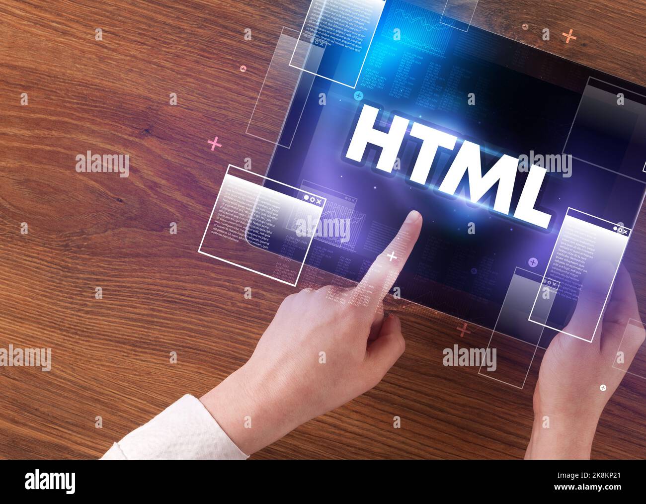 Close-up of a hand holding tablet Stock Photo - Alamy