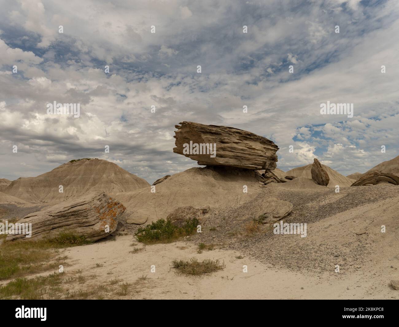 A peaceful landscape from the Toadstool Geologic Park known as ...