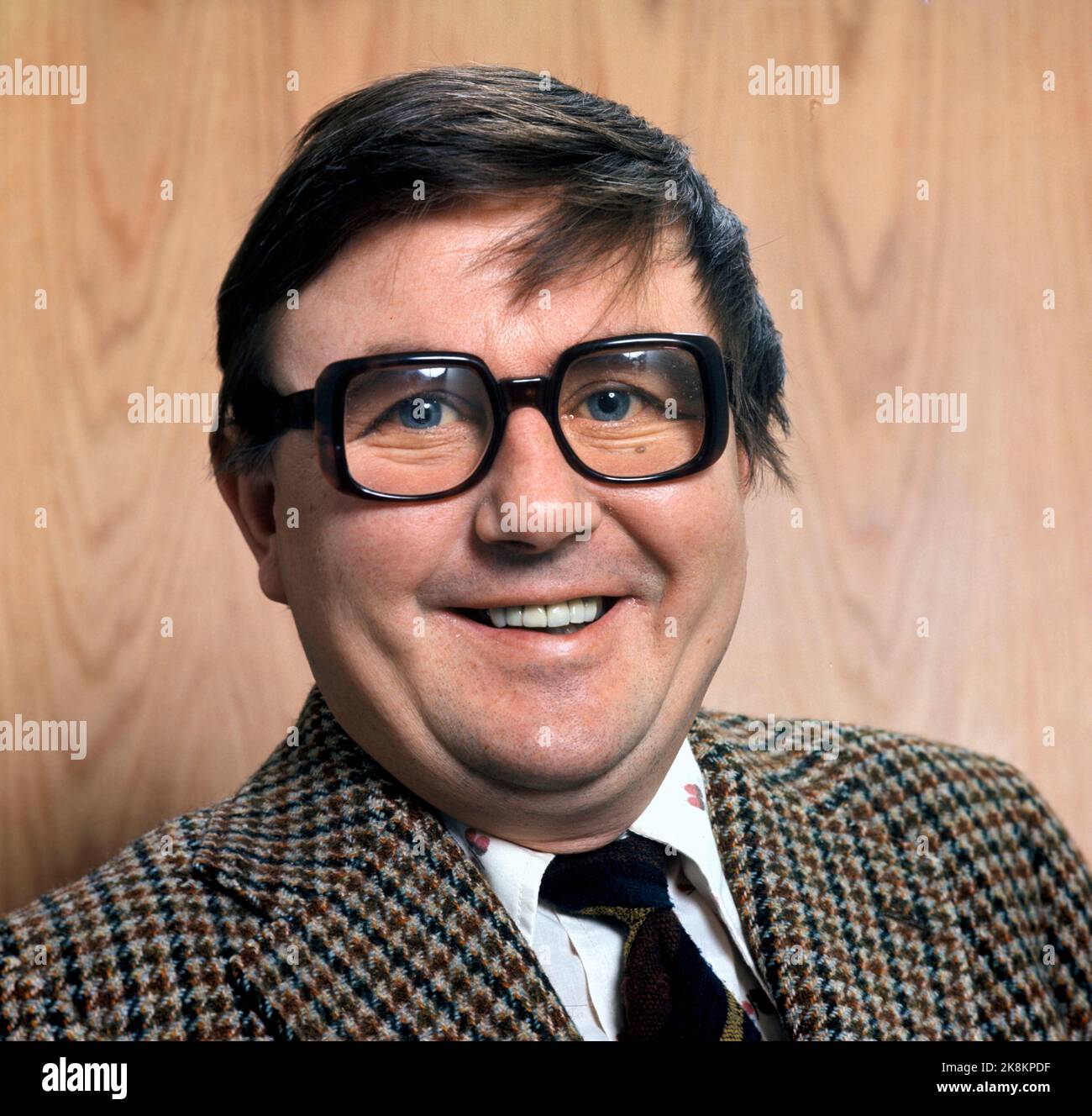 Oslo 197512. Program Secretary in NRK, Svein Byhring, portrait. Photo ...