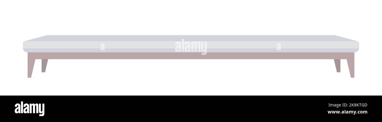 Long Bench Semi Flat Color Vector Object Stock Vector Image And Art Alamy
