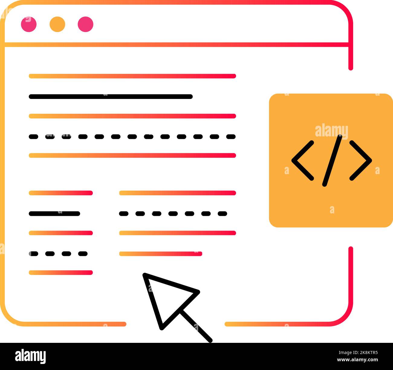 Programming Vector Software Code Program Line Icon Stock Vector Image