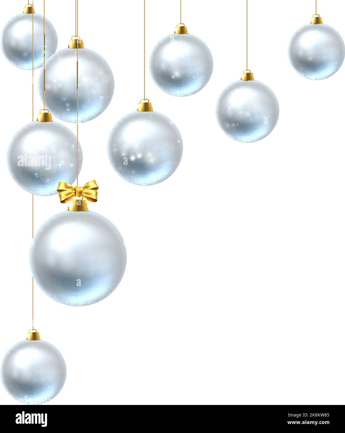 Christmas Background Gold Silver Balls Baubles Stock Vector Image & Art ...