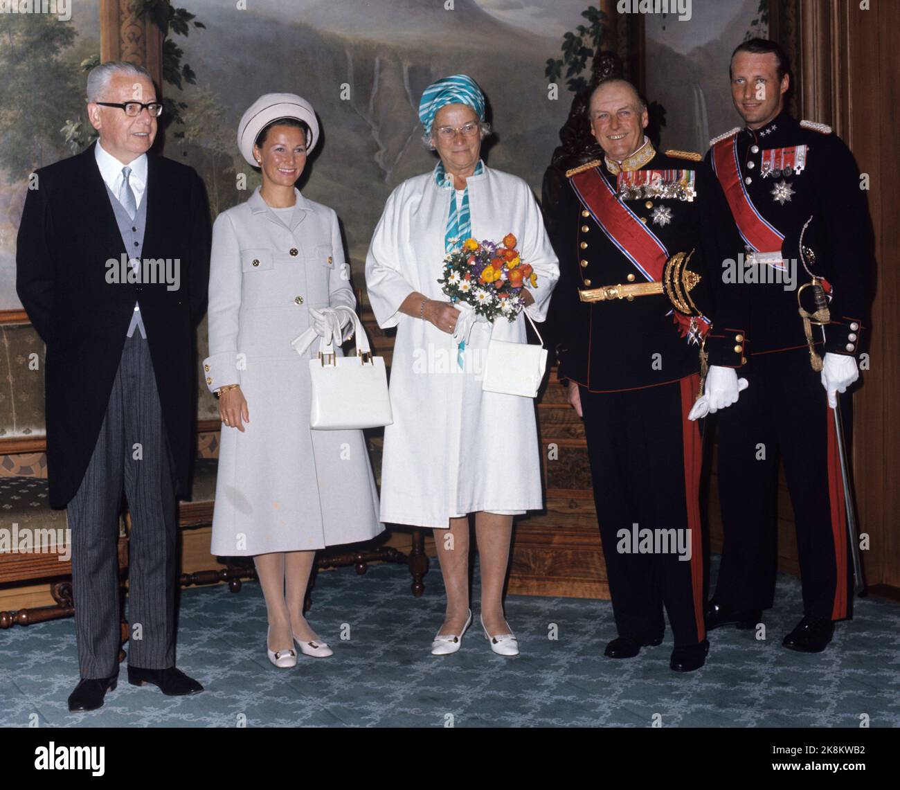 Oslo 19700909. West Germany's President Gustav Heinemann (SPD) on an ...