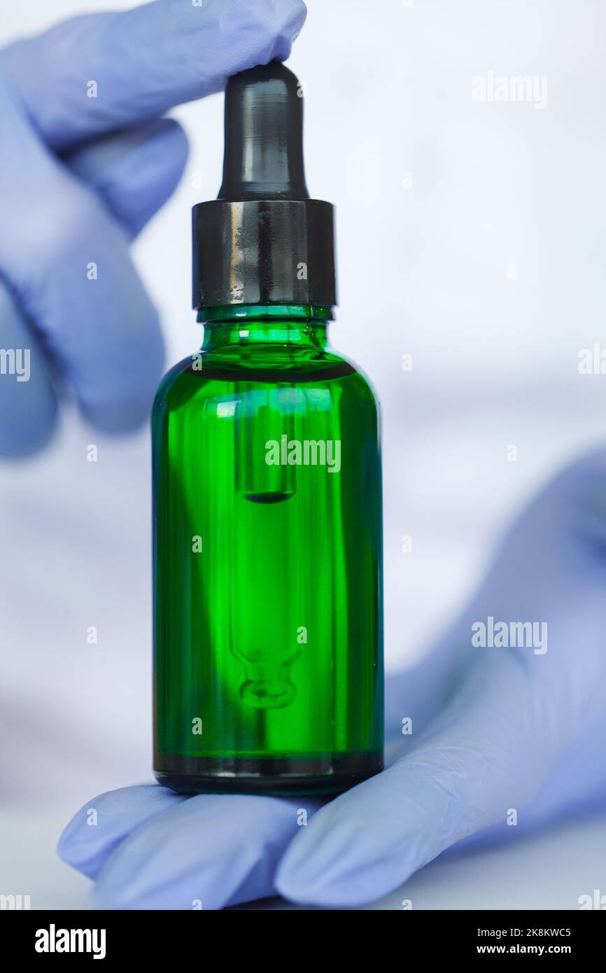 Medicine. Lab Technician Doing Chemistry Experiment. Close Up Of ...