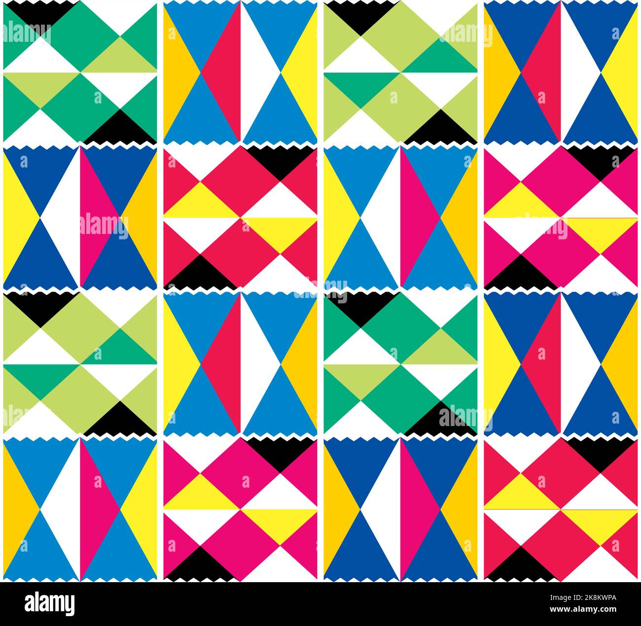 Kente african tribal vector seamless textile geometric pattern with ...