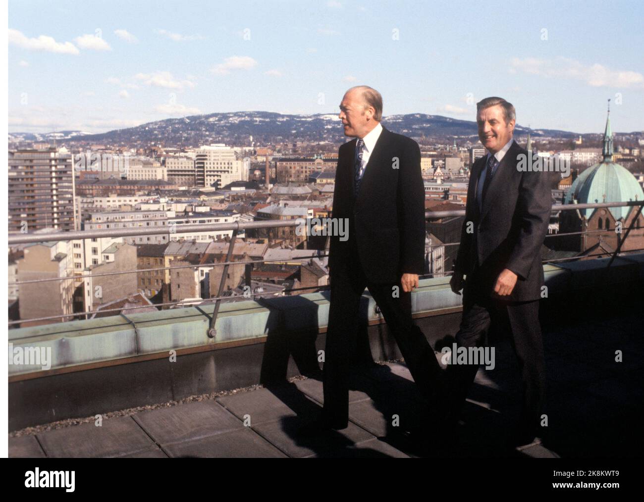 Oslo 19790417: Vice President of USA Walter Mondale visits Norway. Here ...