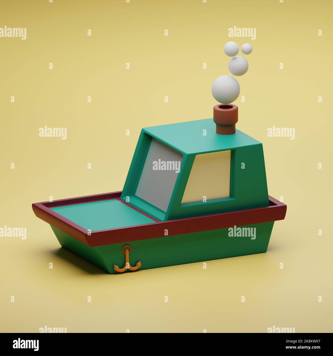 A 3D rendered boat toy design Stock Photo - Alamy