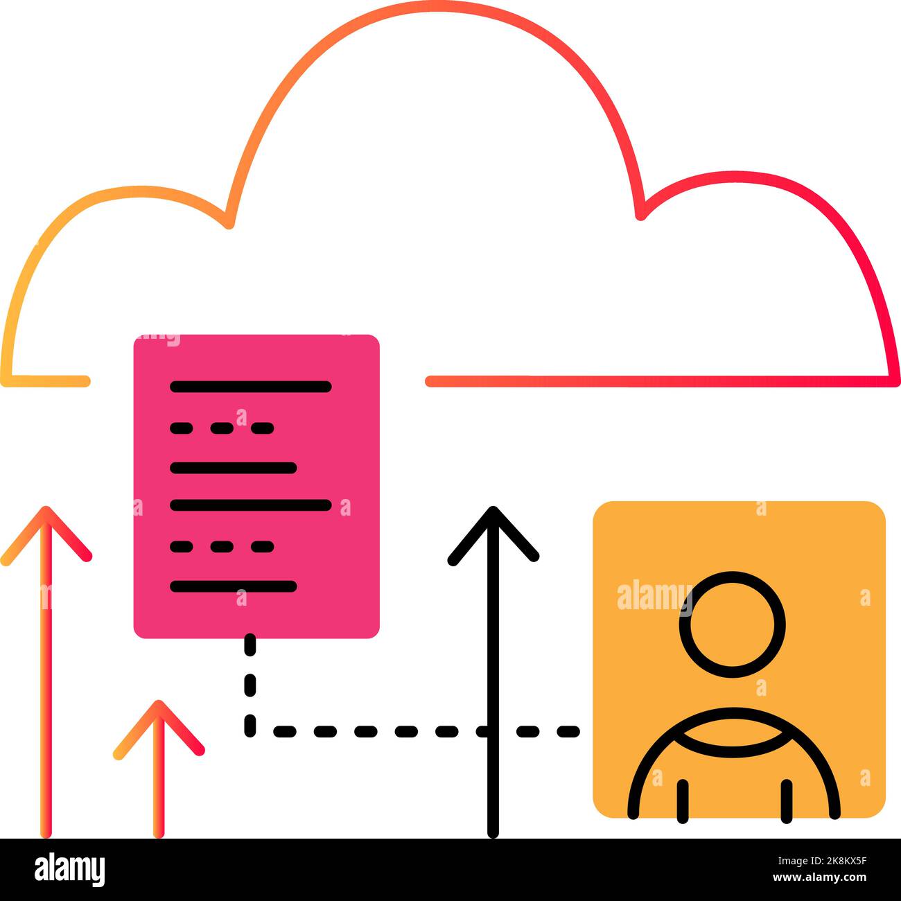 Cloud computing outline icon network tech vector Stock Vector Image ...
