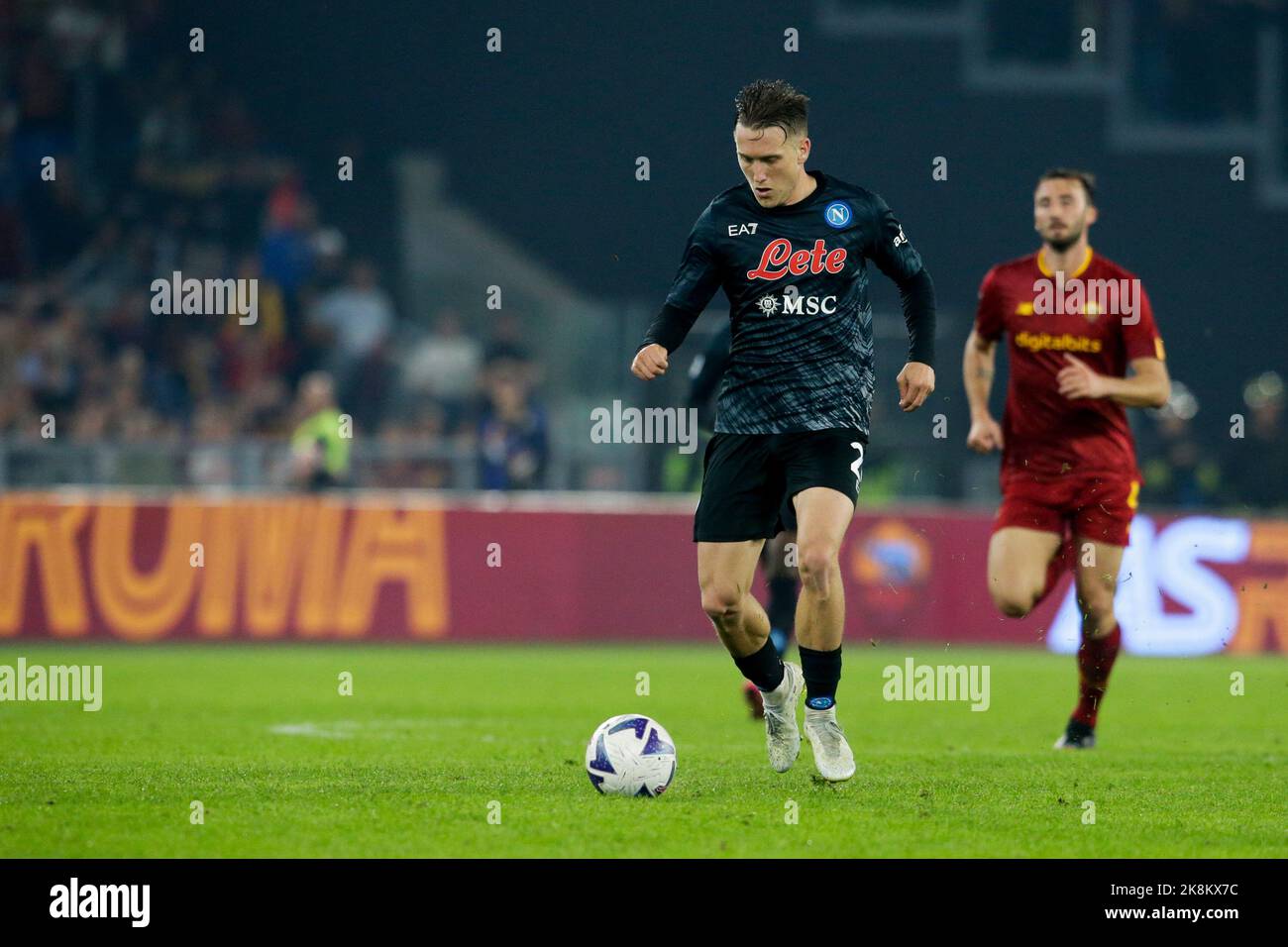 SSC Napoli's Polish midfielder Piotr Zielinski controls the ball during ...