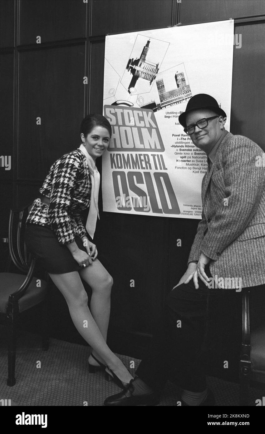 Wenche Myhre and and Povel Ramel. They will play in the revue The Pow ...