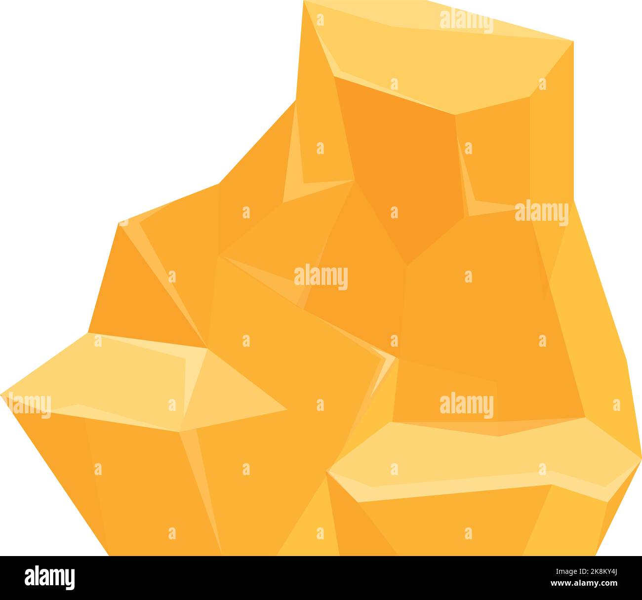 Gold tool icon cartoon vector. Golden stone. Cart railway Stock Vector ...