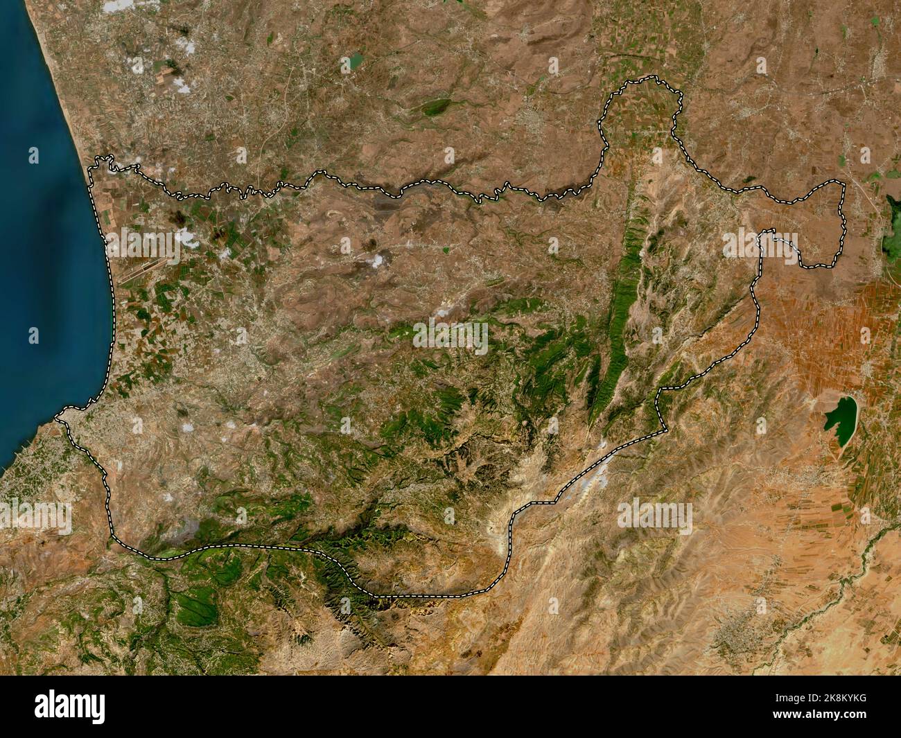 Lebanon map zoom border satellite hi-res stock photography and images - Alamy