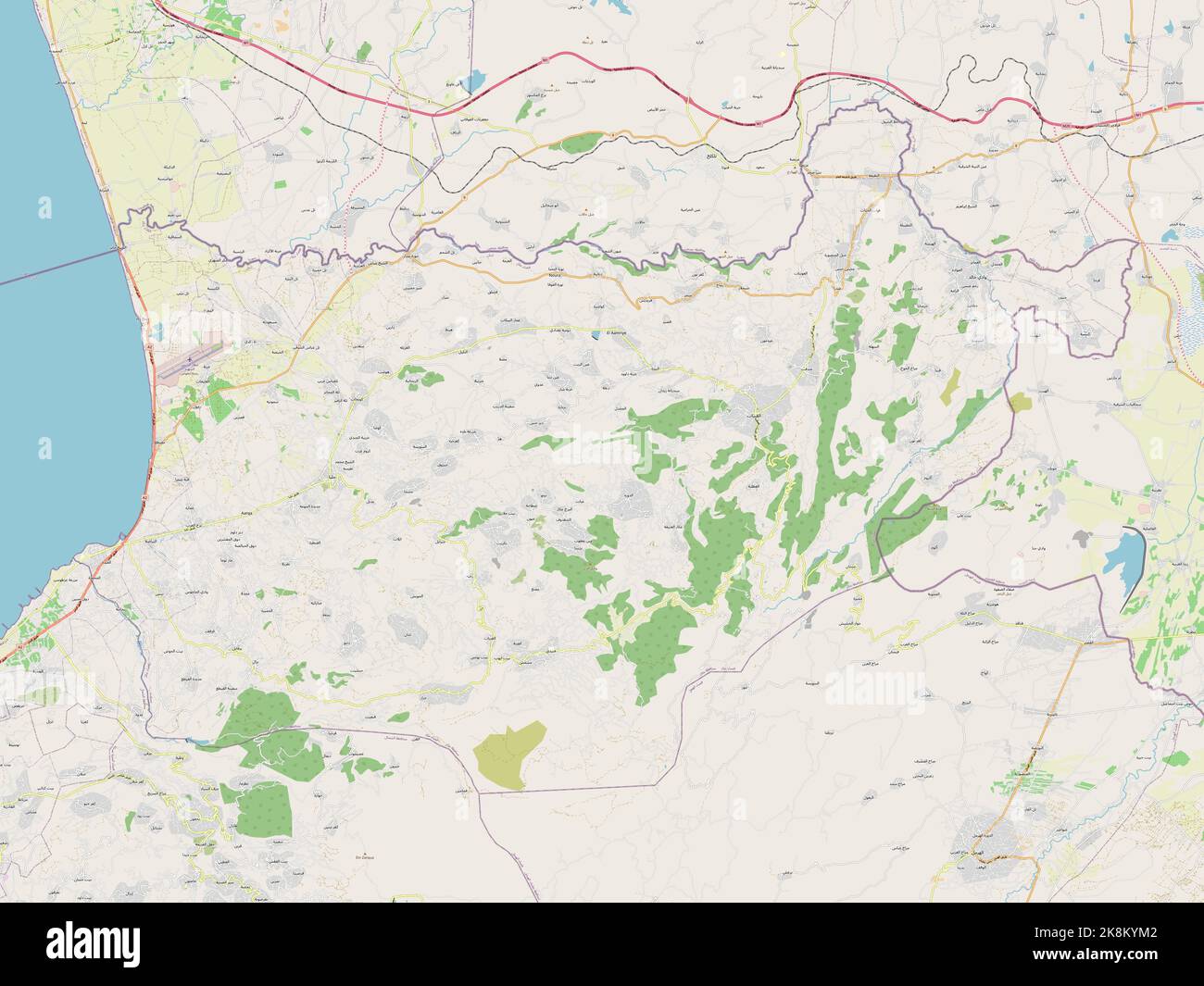 Akkar, governorate of Lebanon. Open Street Map Stock Photo - Alamy