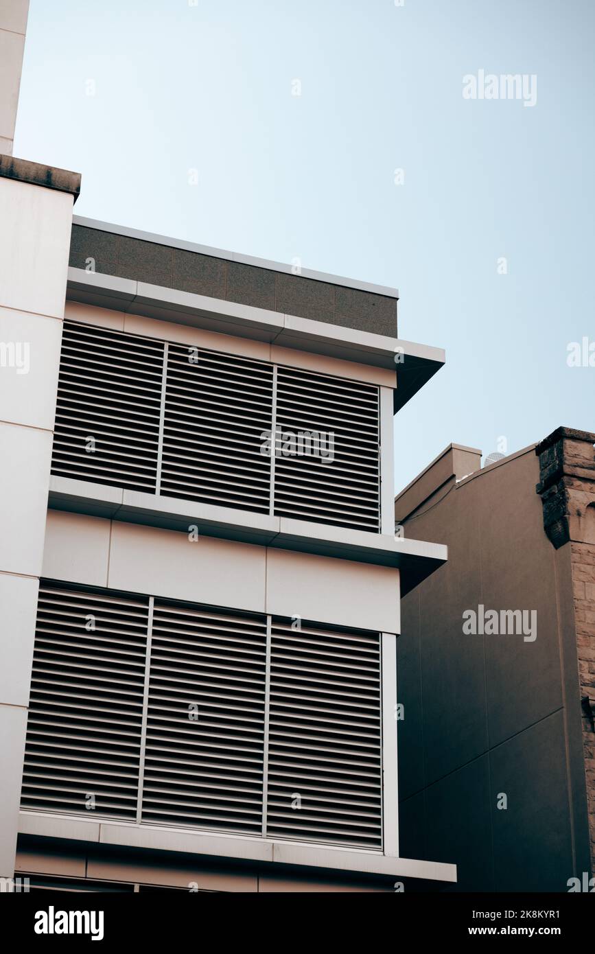 A beautiful shot of a modern and simple facade of a building Stock ...