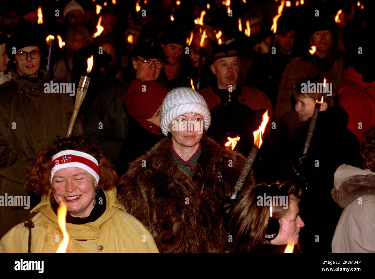 Oslo 19940214: Party leader in the right Kaci Kullmann Five in ...