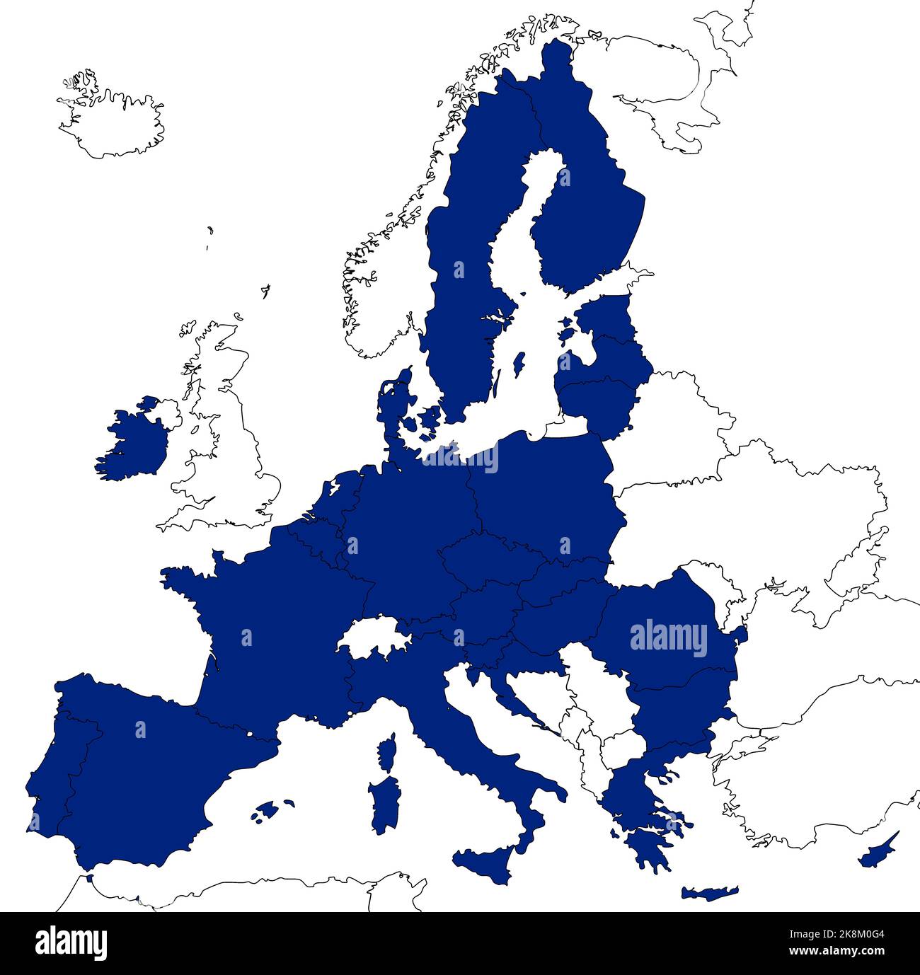European countries map hi-res stock photography and images - Alamy