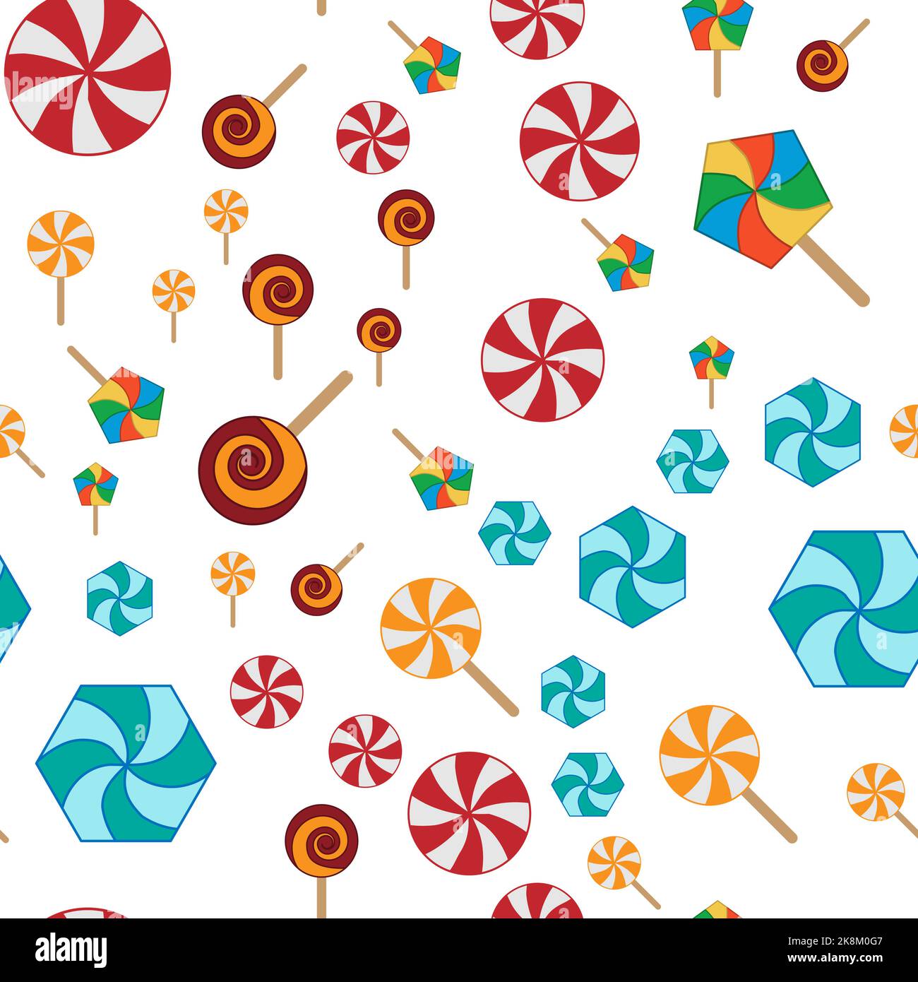 Vector seamless pattern candies Stock Vector Images - Alamy