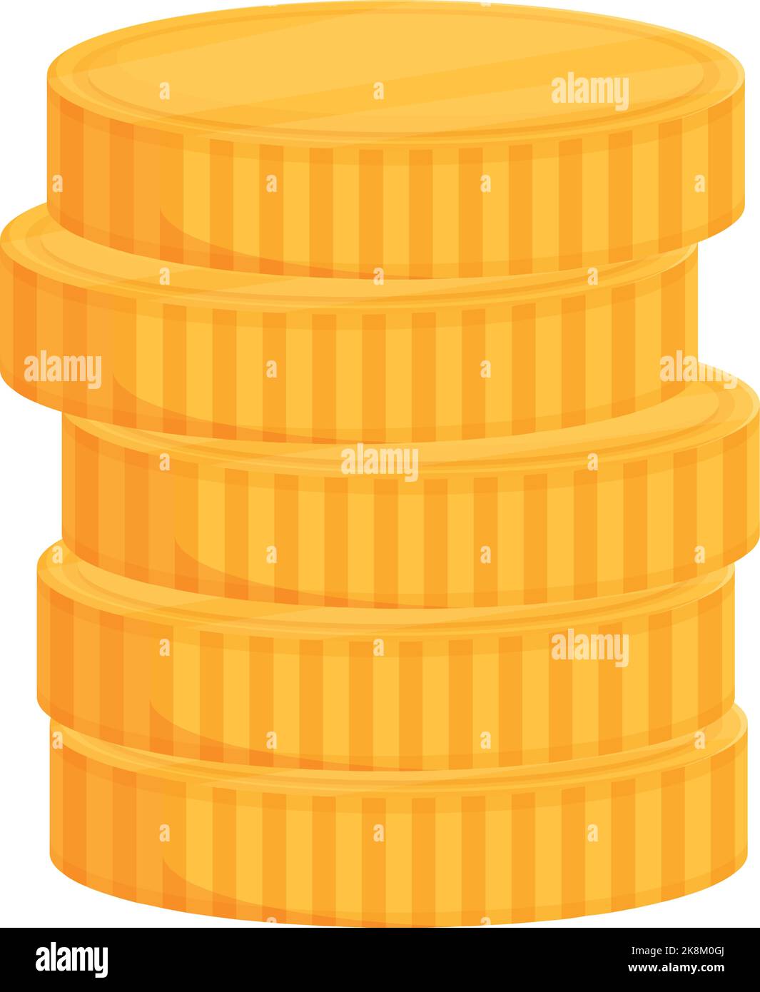 Gold coin stack icon cartoon vector. Golden mine. Stone game Stock ...