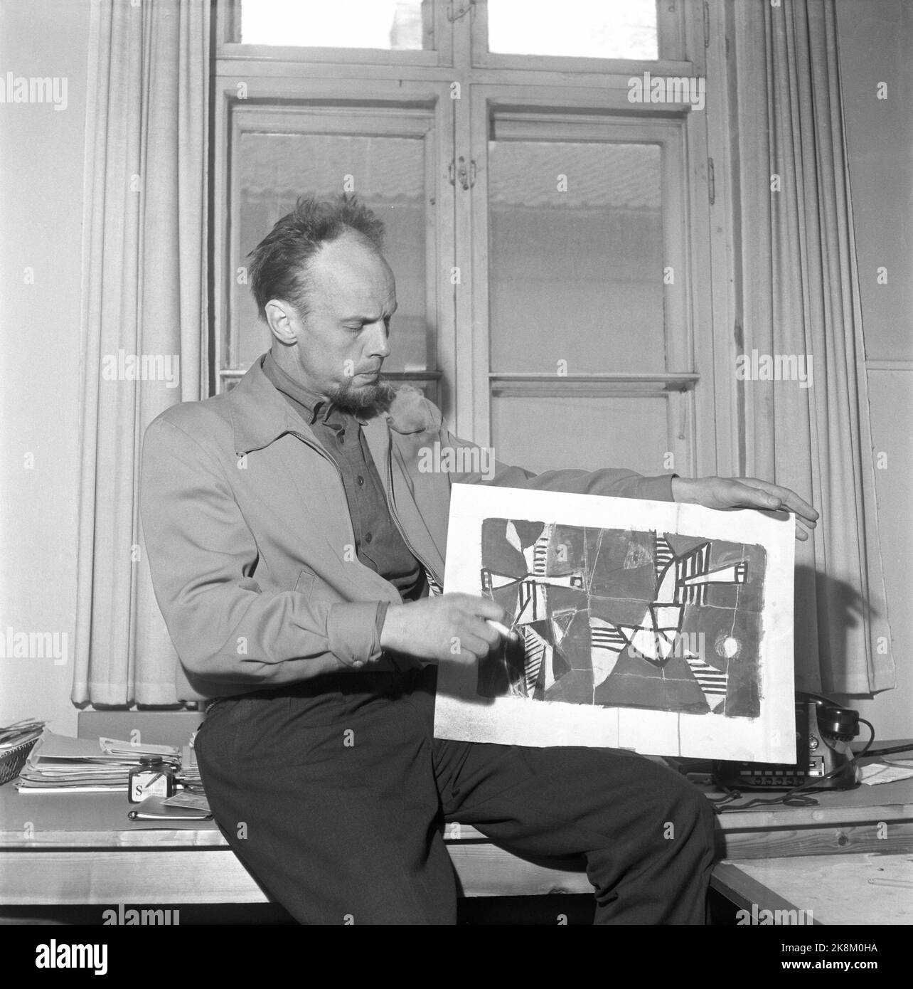 Oslo 195806. PICASSO I NORSK BETONG - Det vakte internasjonal oppsikt ...