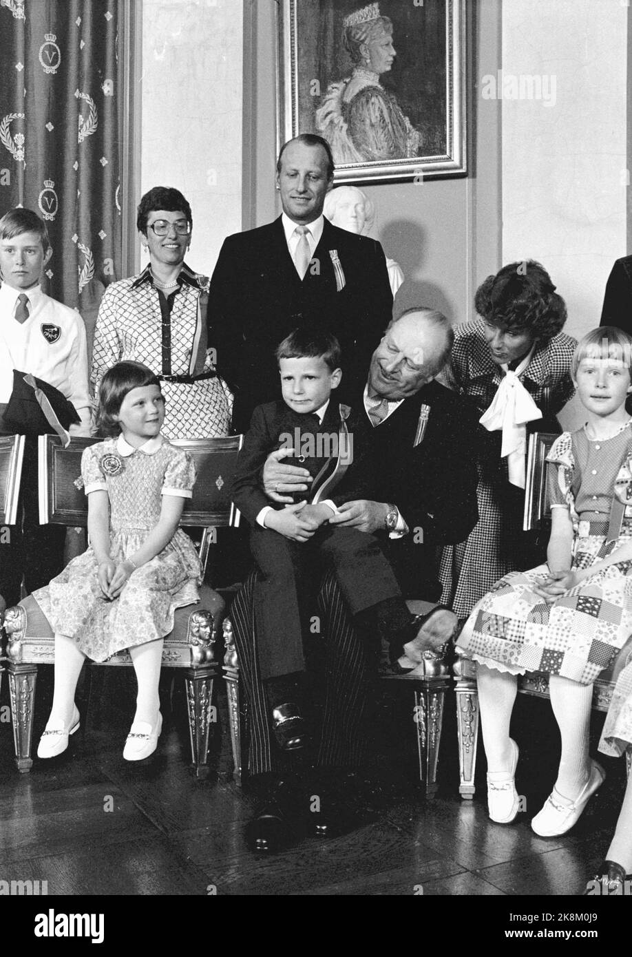 Oslo 19780517: The Norwegian royal family photographed together at the ...