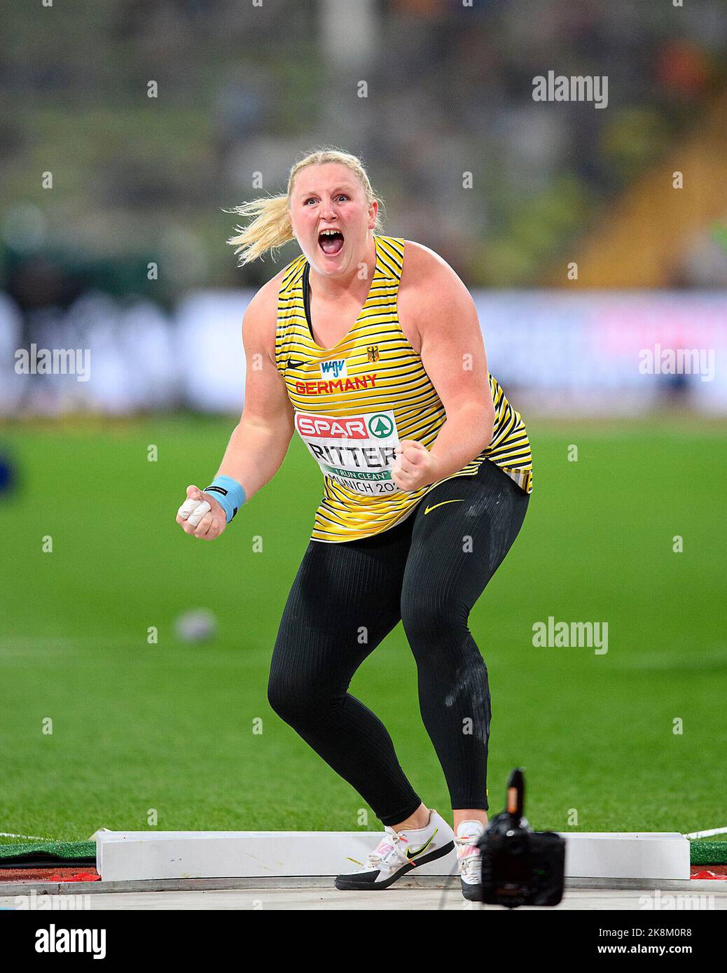 jubilation Julia RITTER (GER/ 6th place) Women's final shot put on ...