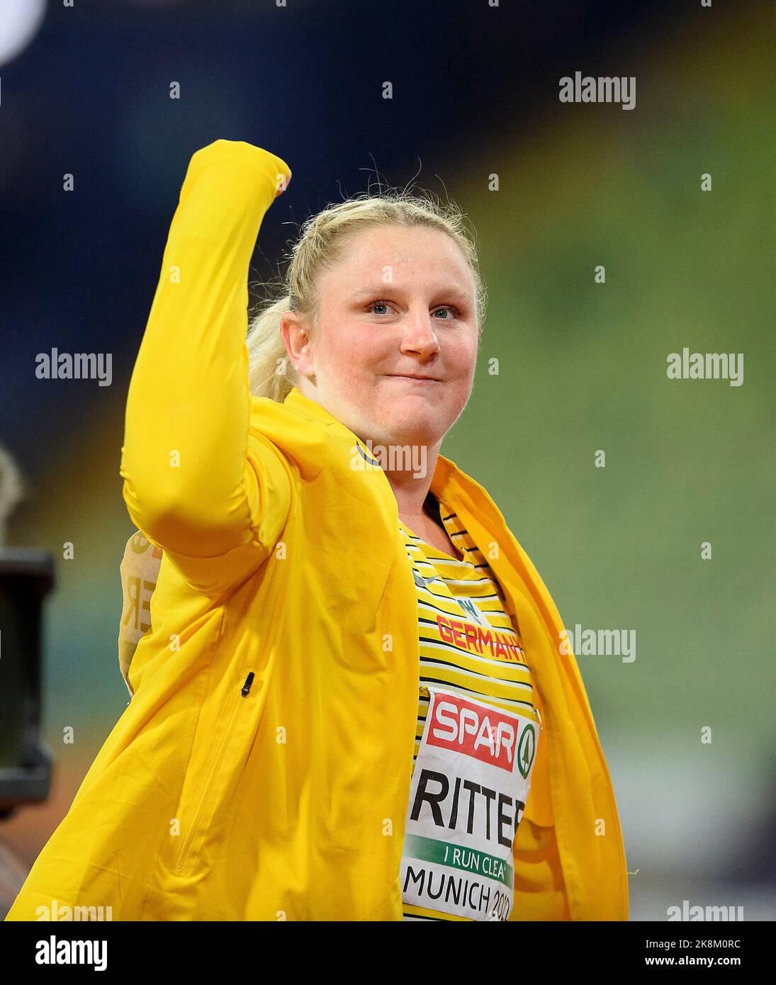 jubilation Julia RITTER (GER/ 6th place) Women's final shot put on ...