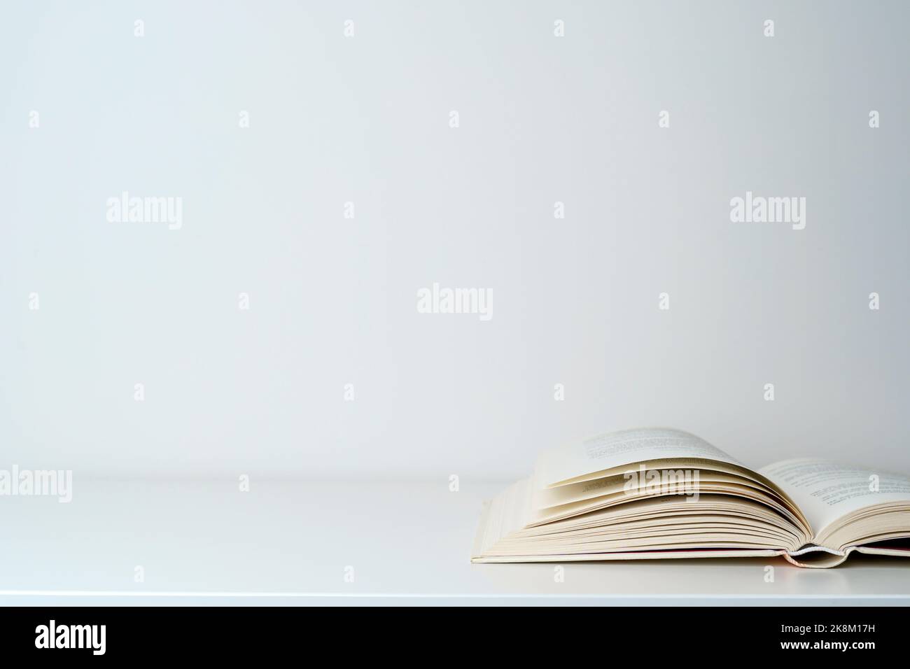 Blank Open Book On Table