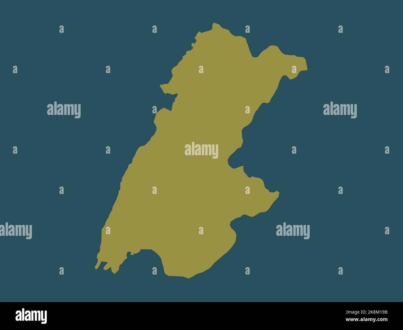 Beqaa, governorate of Lebanon. Solid color shape Stock Photo - Alamy