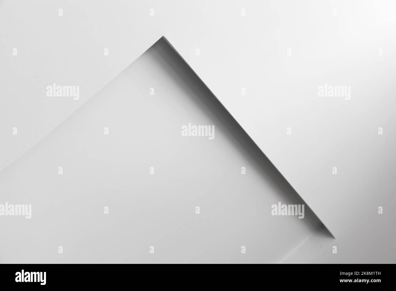 Abstract white minimal interior background with ceiling niche ...