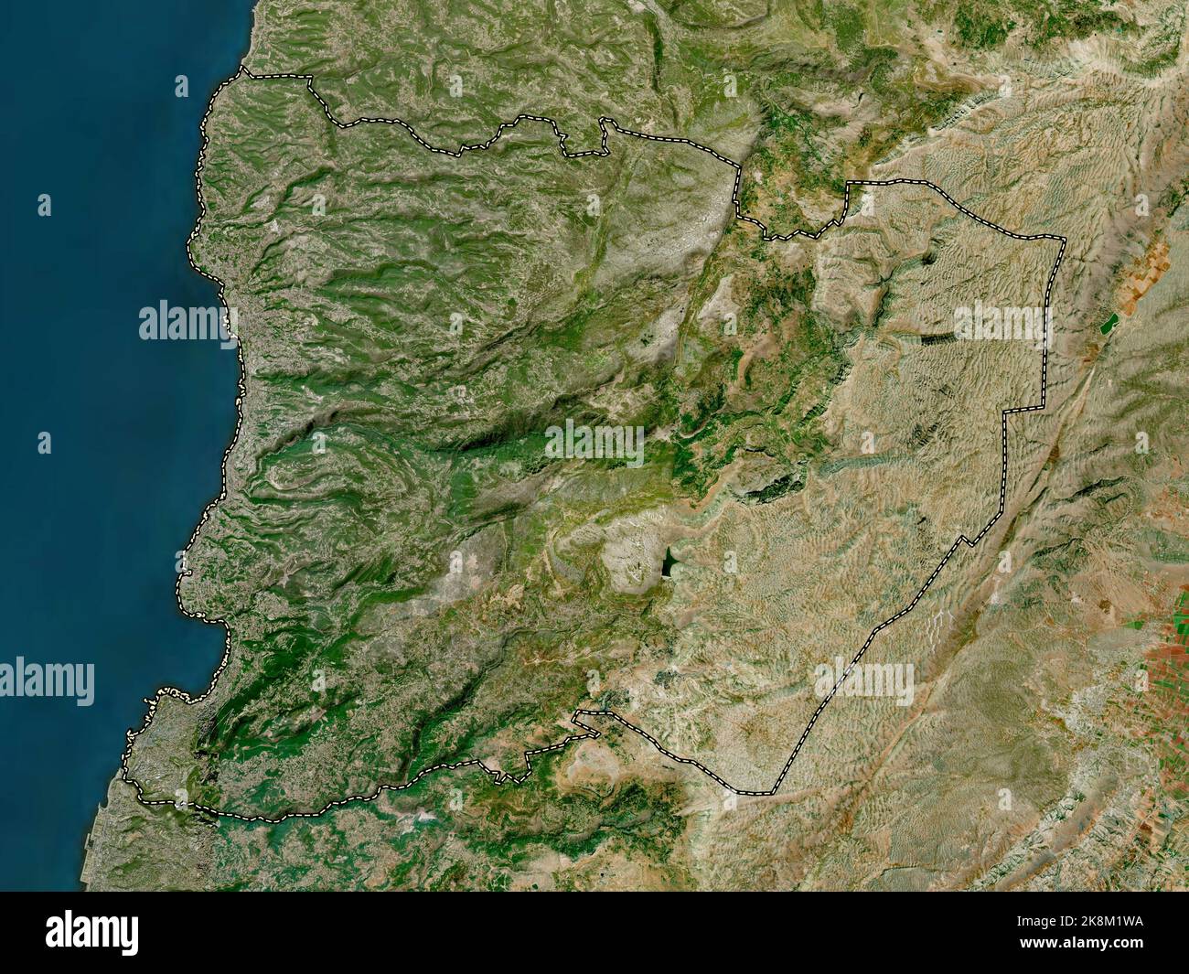 Keserwan-Jbeil, governorate of Lebanon. High resolution satellite map ...