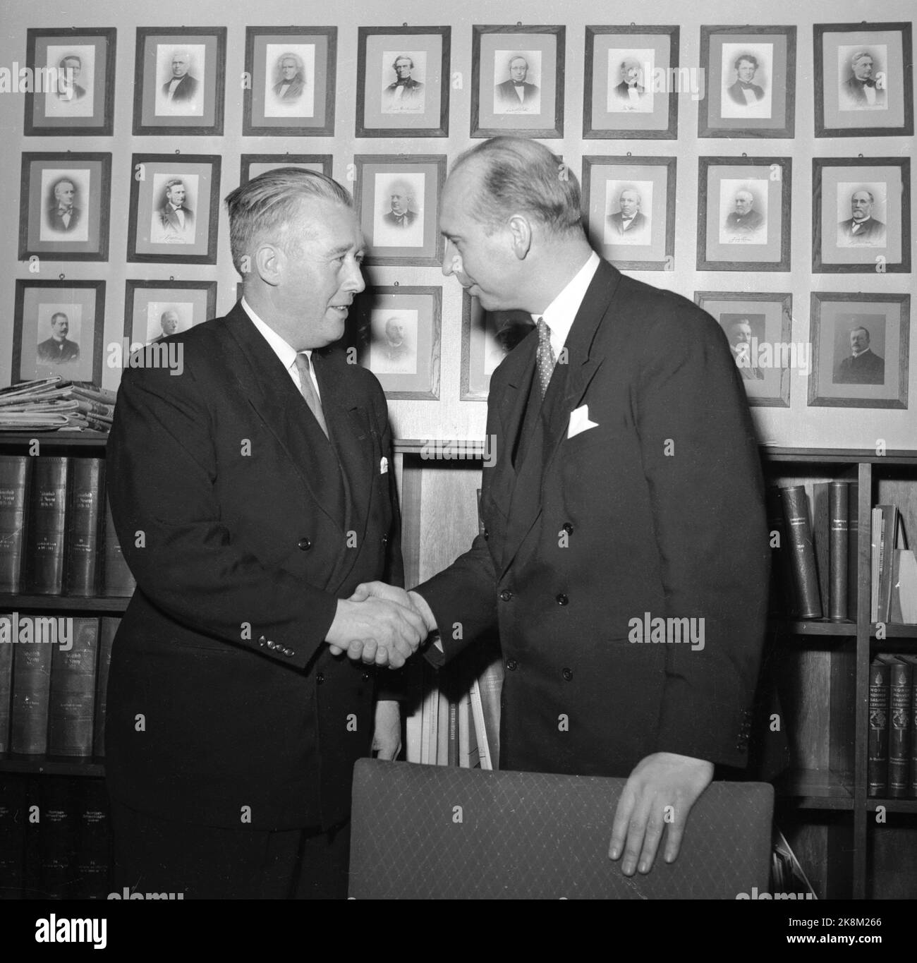 Oslo 19550122. Government change 1955. Einar Gerhardsen New Prime ...