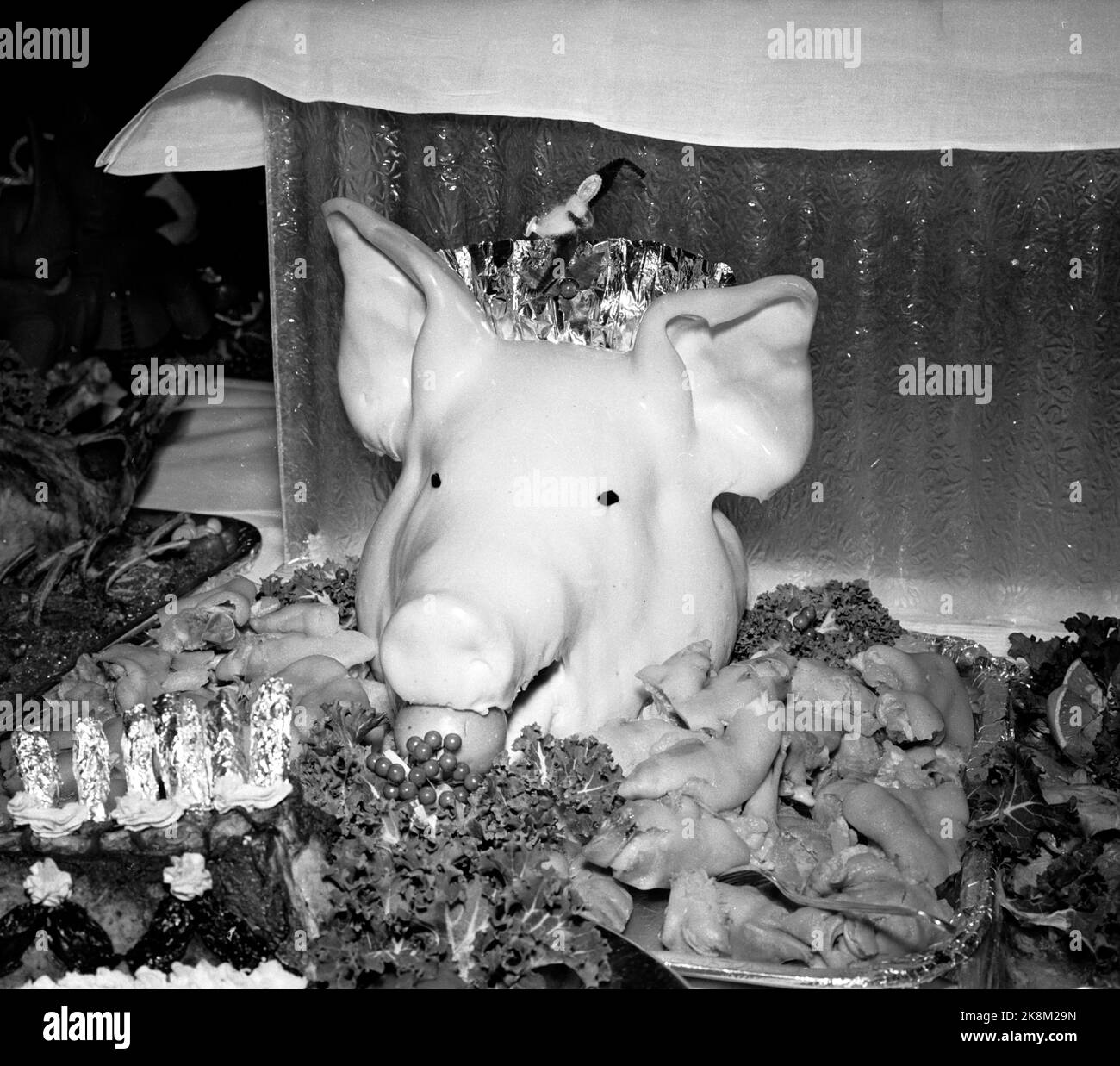 Pleasure agents and cooking christmas party pork griser hi-res stock ...