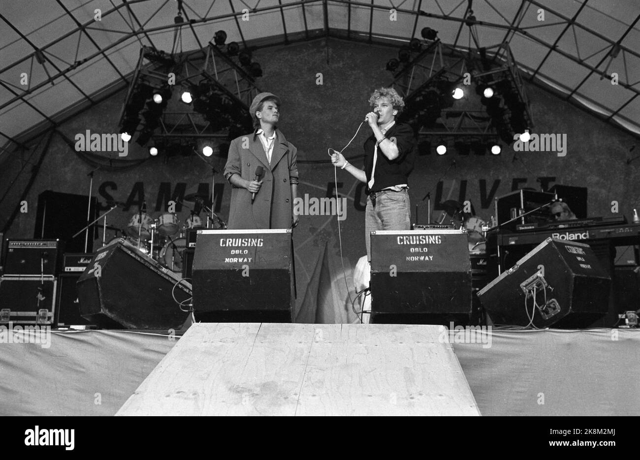 Oslo, 31081985. "Rock on the Dock" concert "together for life". Here ...