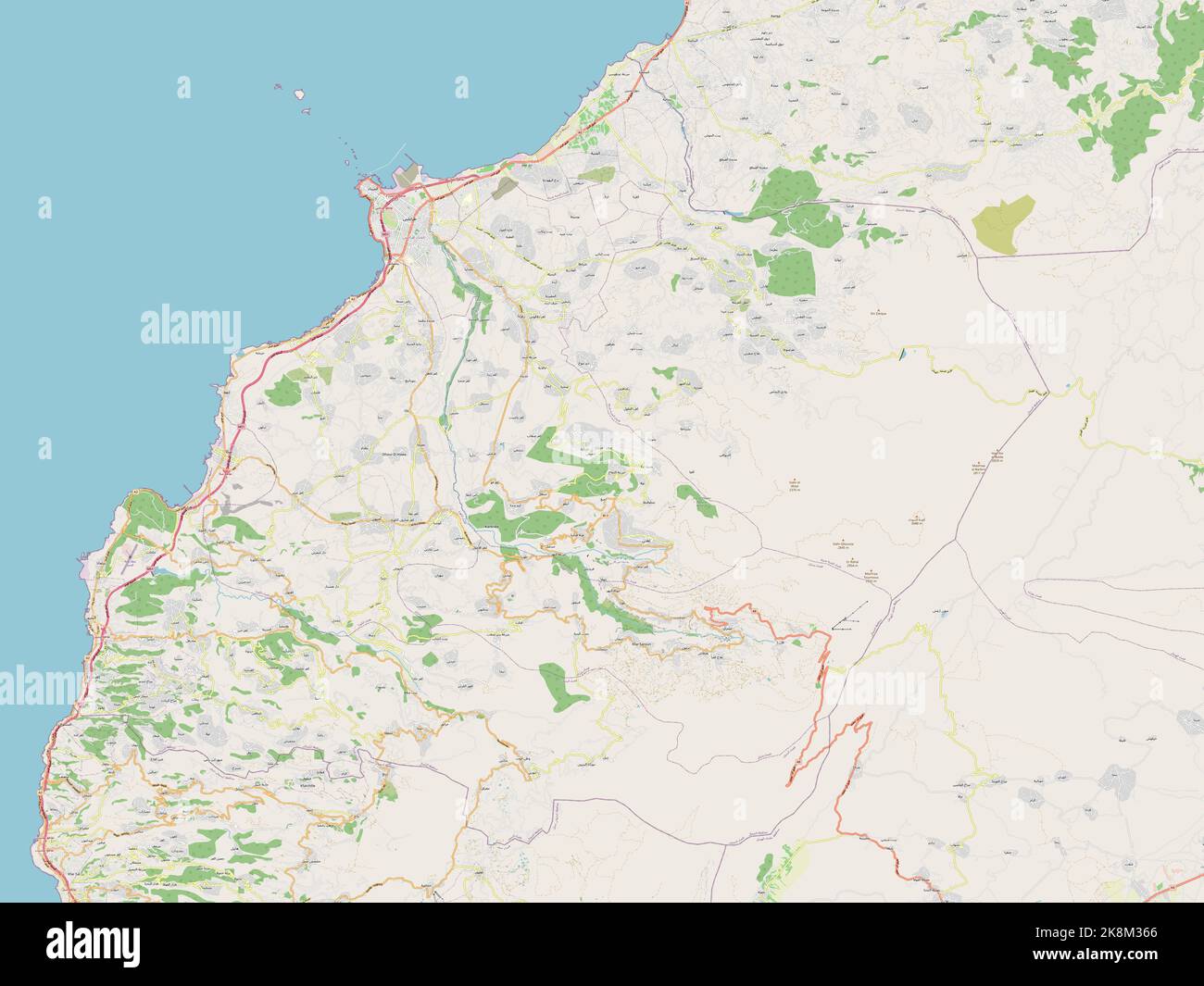 North, governorate of Lebanon. Open Street Map Stock Photo - Alamy