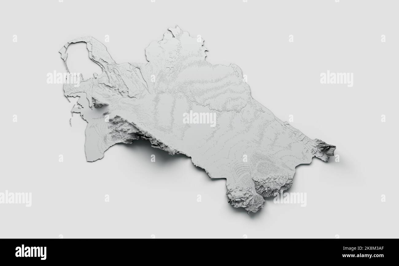 Turkmenistan Map Turkmenistan Flag Shaded relief Color Height map on ...