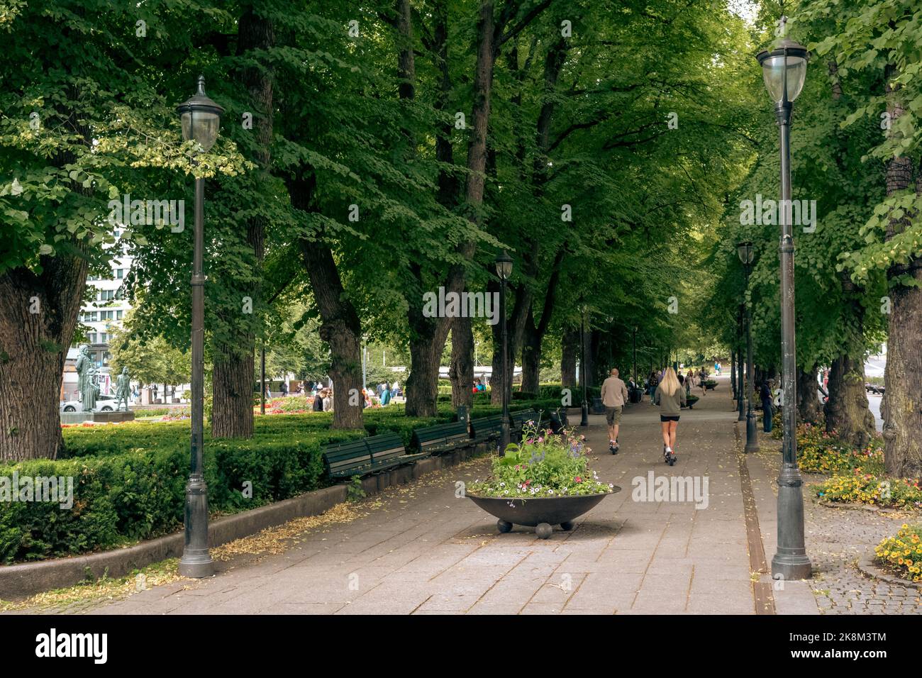 Sidewalk of the Karl Johan Street in Oslo Stock Photo - Alamy