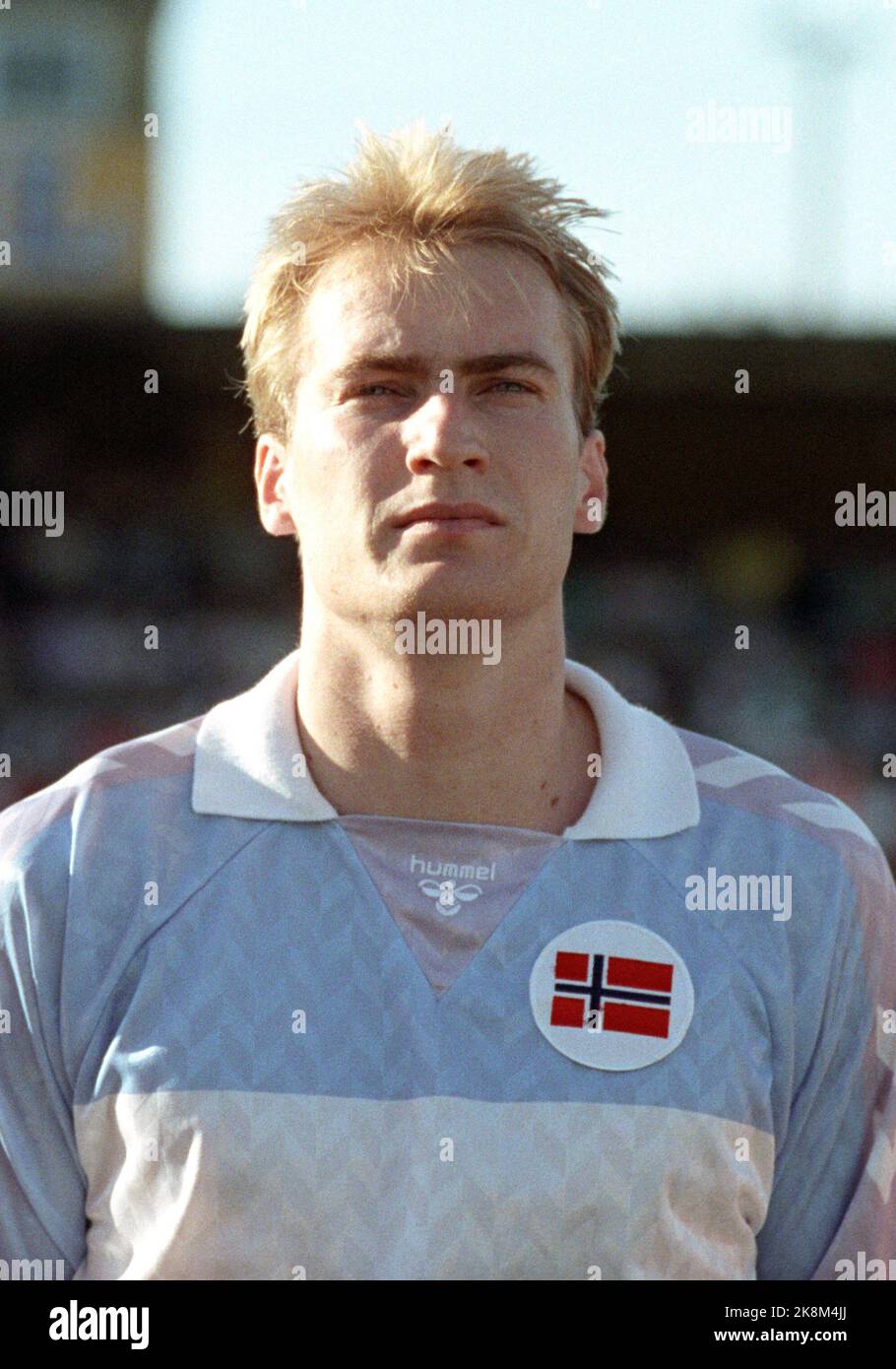 Oslo 19890521. Football player Erik Thorstvedt plays on Norway's ...