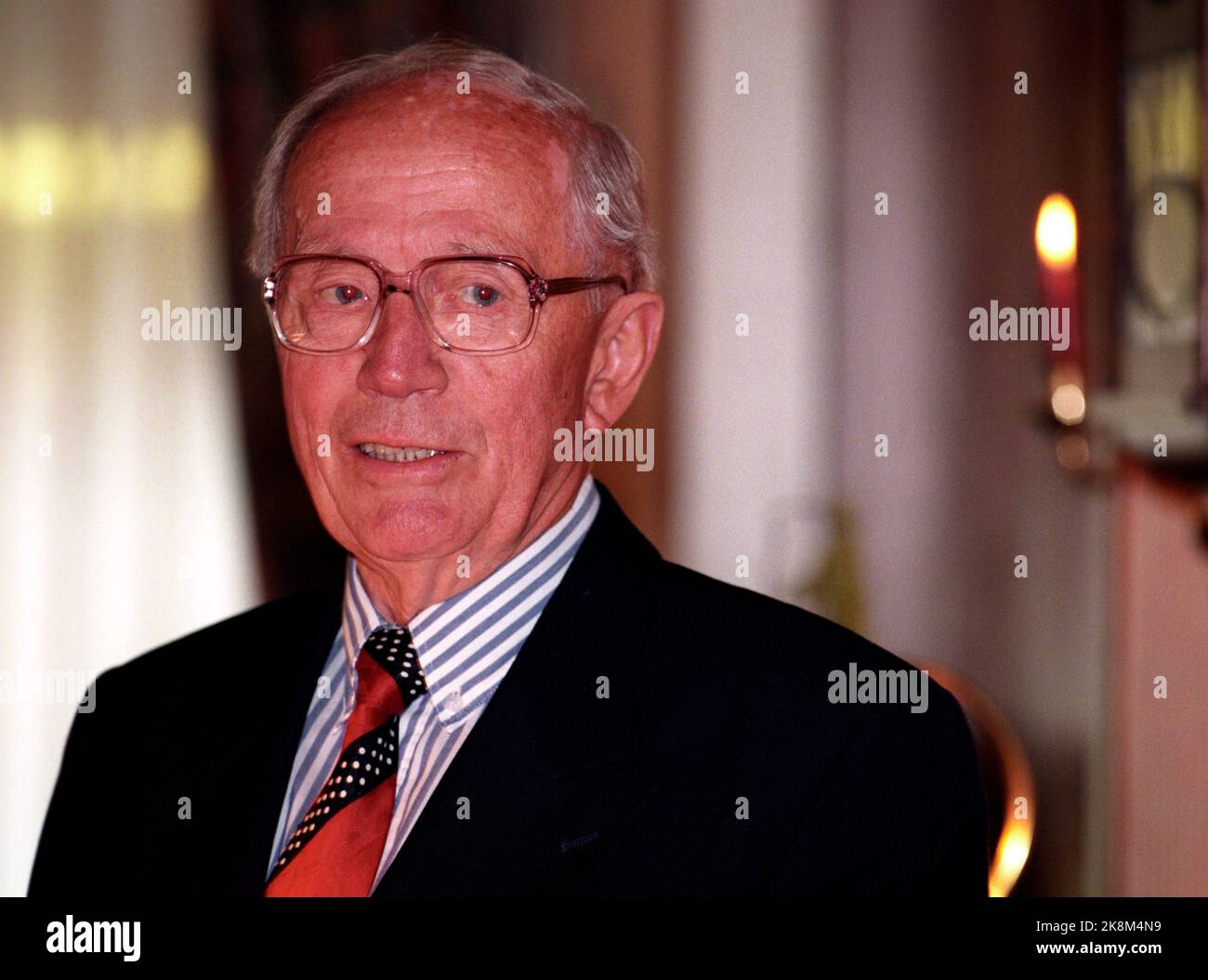 1995 pensioner and former politician lars korvald photo hi-res stock ...