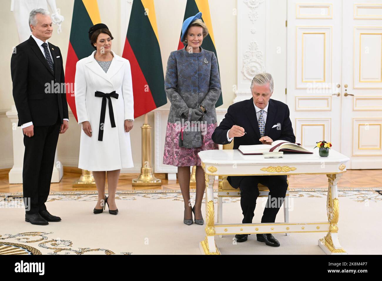 Vilnius, Lithuania. 24th Oct, 2022. Lithuania President Gitanas Nauseda ...