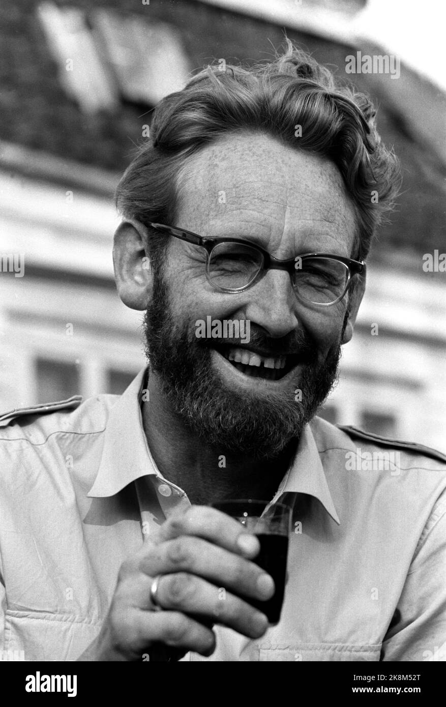 Bergen 196007 the philosopher arild haaland outside his house hi-res ...