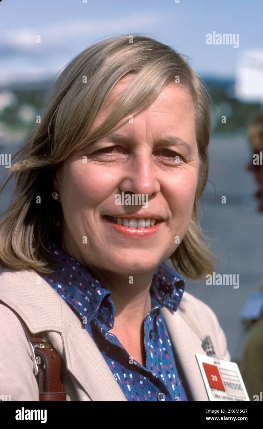Oslo 19830629: Program Secretary in NRK Kari Grete Mekjan. Photo ...