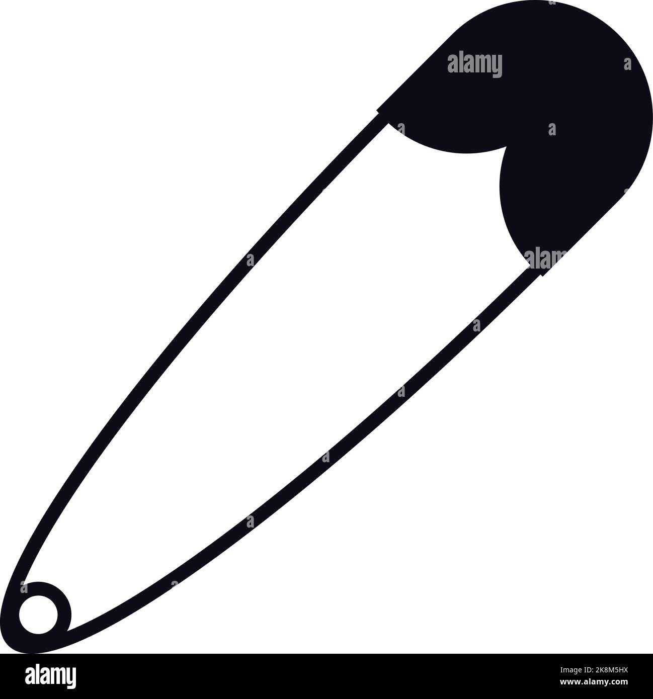 A black pin isolated on white background Stock Vector Image & Art - Alamy