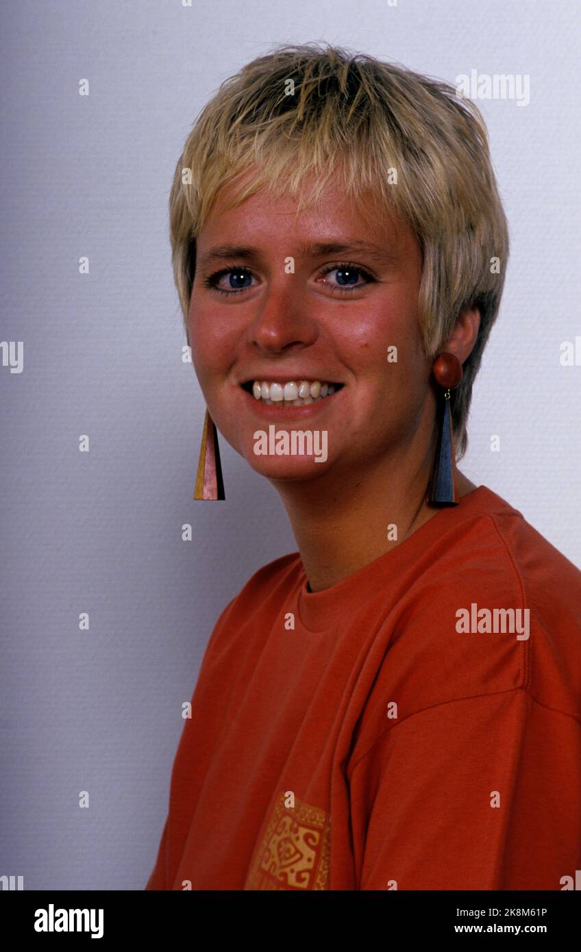 Oslo 1992 Christine Korme, TV2. Photo; Bjørn Sigurdsøn / NTB Stock ...