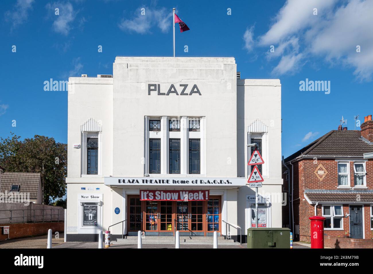 Plaza Theatre in Romsey, Hampshire, England, UK. Exterior view of the ...