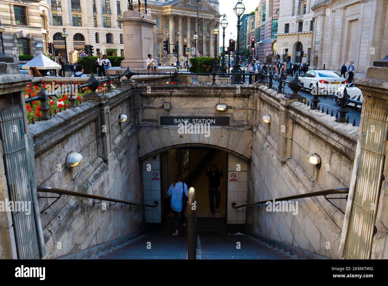 The entrance to London's underground Bank Station Stock Photo - Alamy