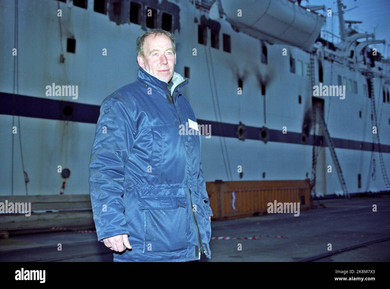 Lysekil 19900410. "Scandinavian Star" pictures from after the fire ...