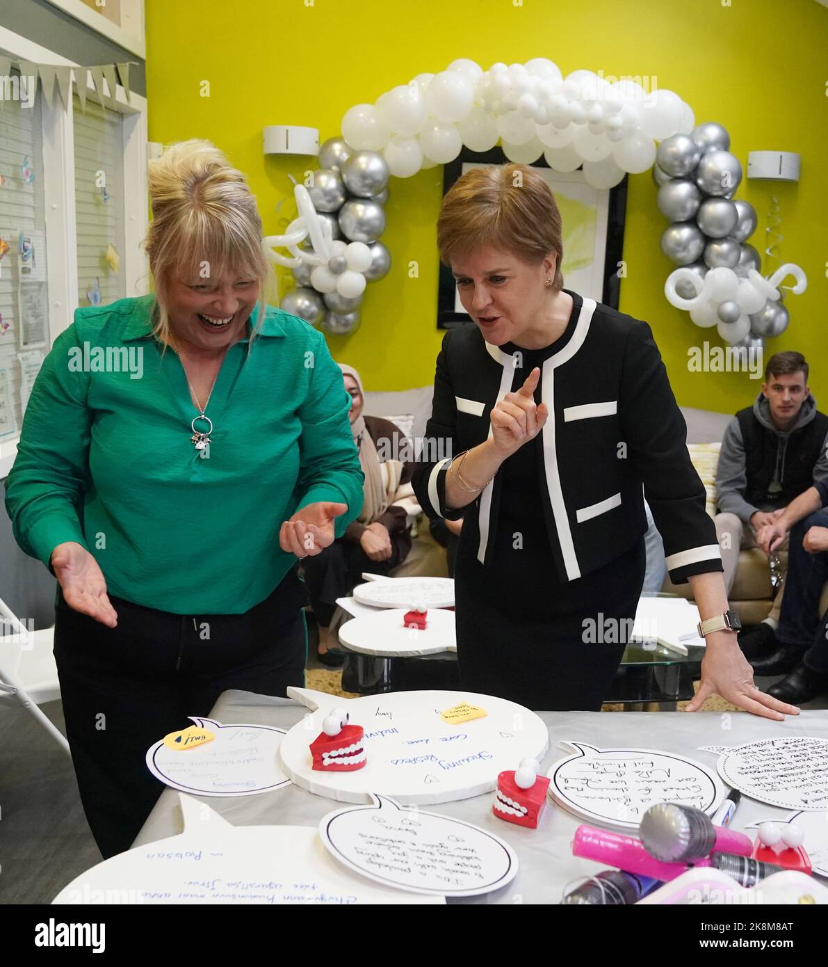 First Minister Nicola Sturgeon alongside Linda Smith,house manager with ...