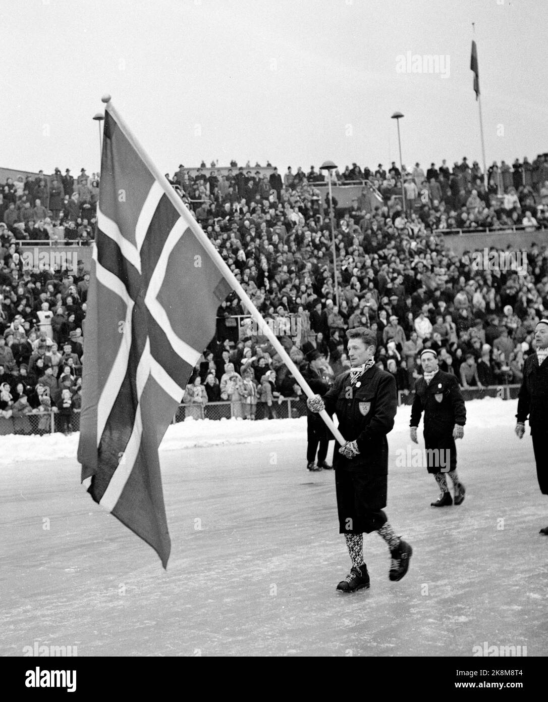 Oslo 19520215 The Olympic Winter Games in Oslo, the opening ceremony ...
