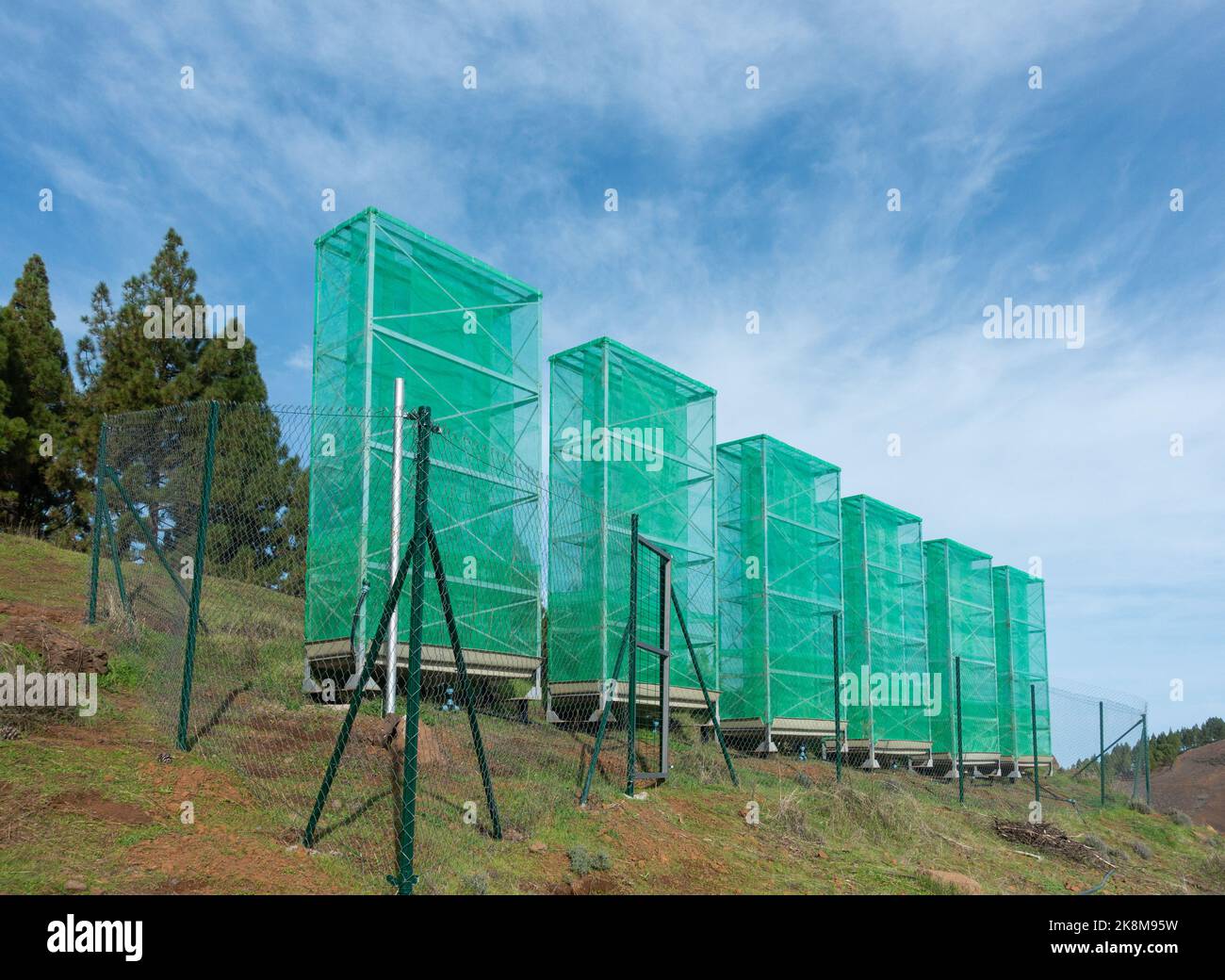 Cloud harvesting, fog catching nets, netting used to collect water from ...